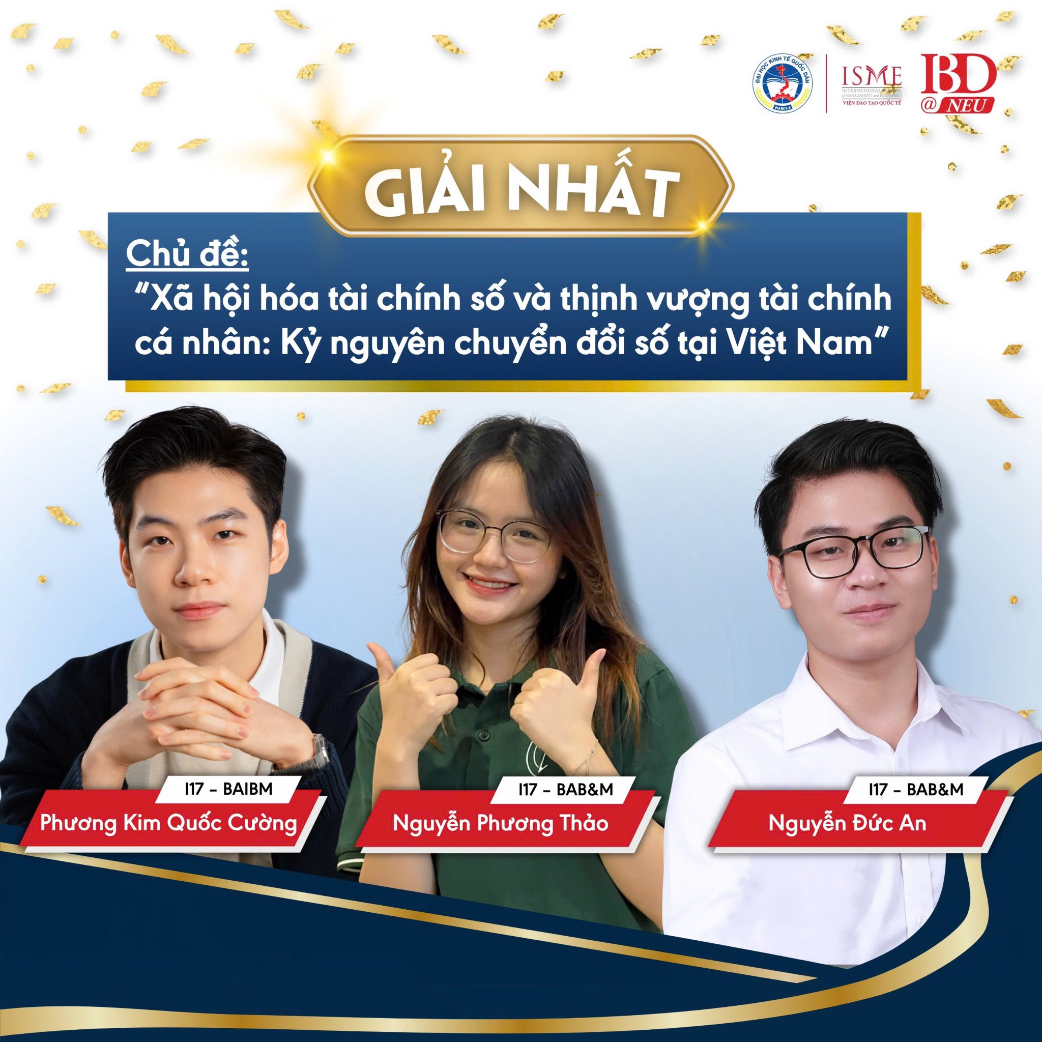 Dấu ấn học thuật của sinh viên ISME tại sân chơi Nghiên cứu Khoa học NEU 2025 – ISME